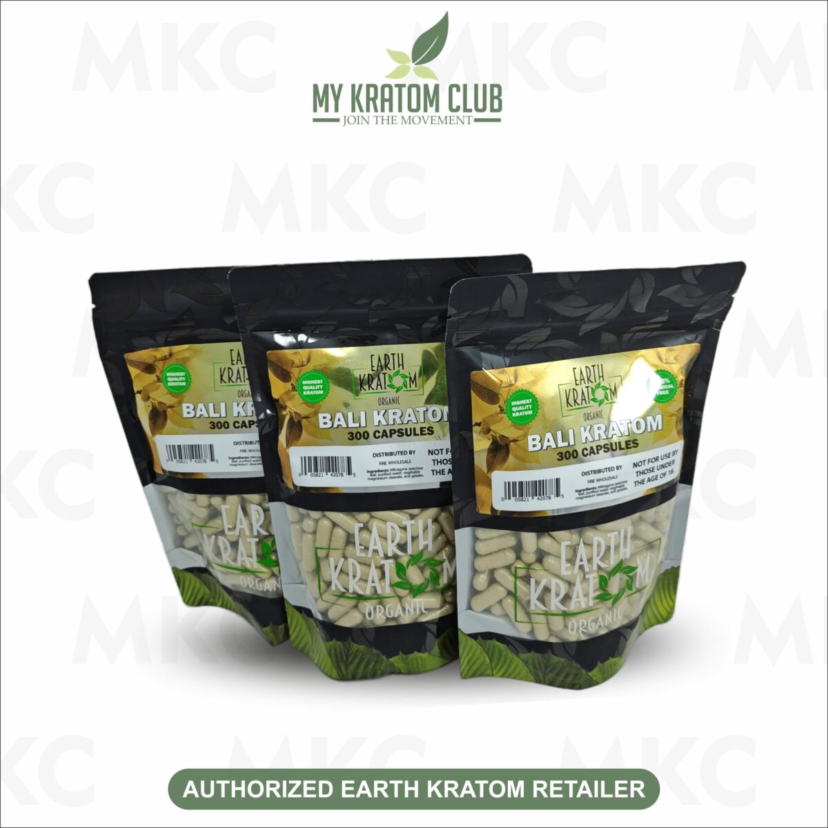 Earth Kratom Organic Bali Kratom Capsules at My Kratom Club